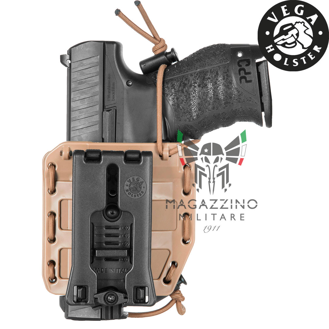 MULTI-FIT INJECTION MOLDED RUBBERISED POLYMER HOLSTER