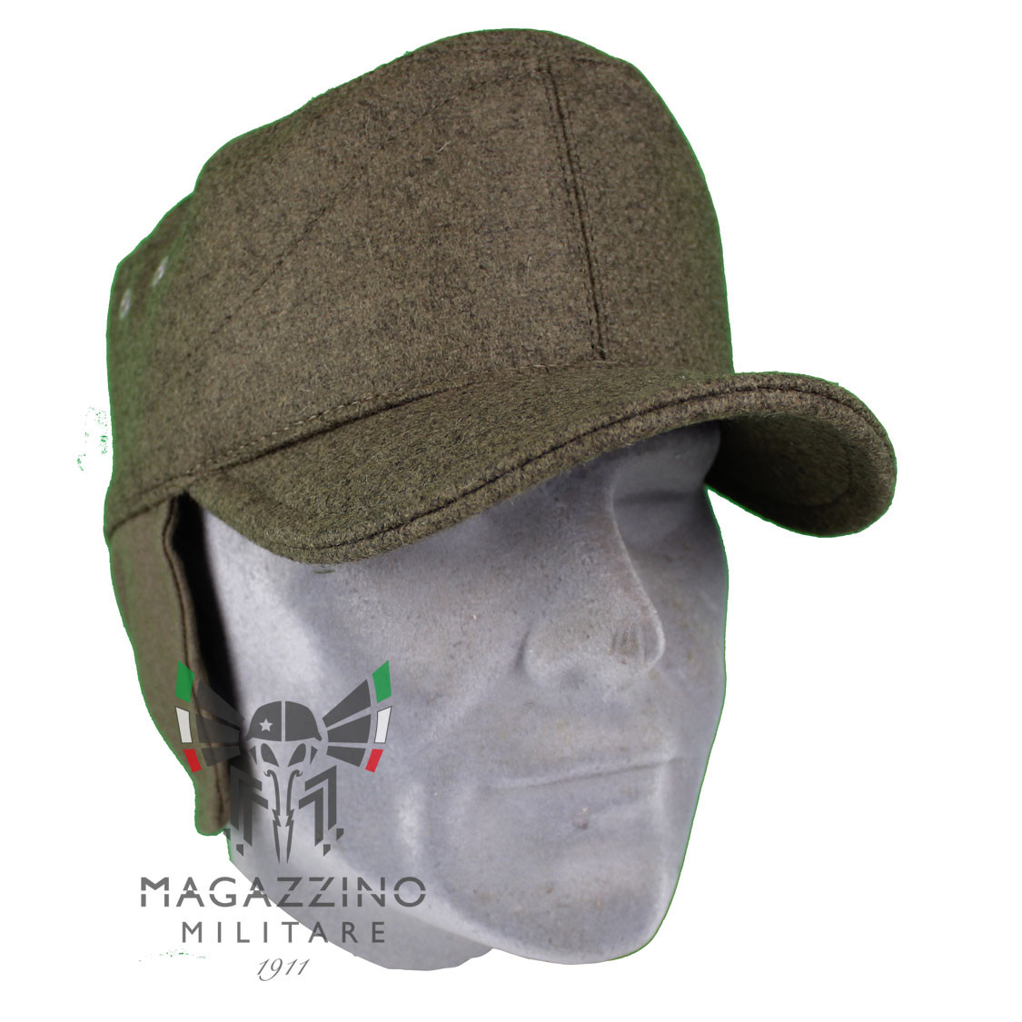 Berretto cappello "Norvegese" Esercito Italiano Alpini originale PANNO ...