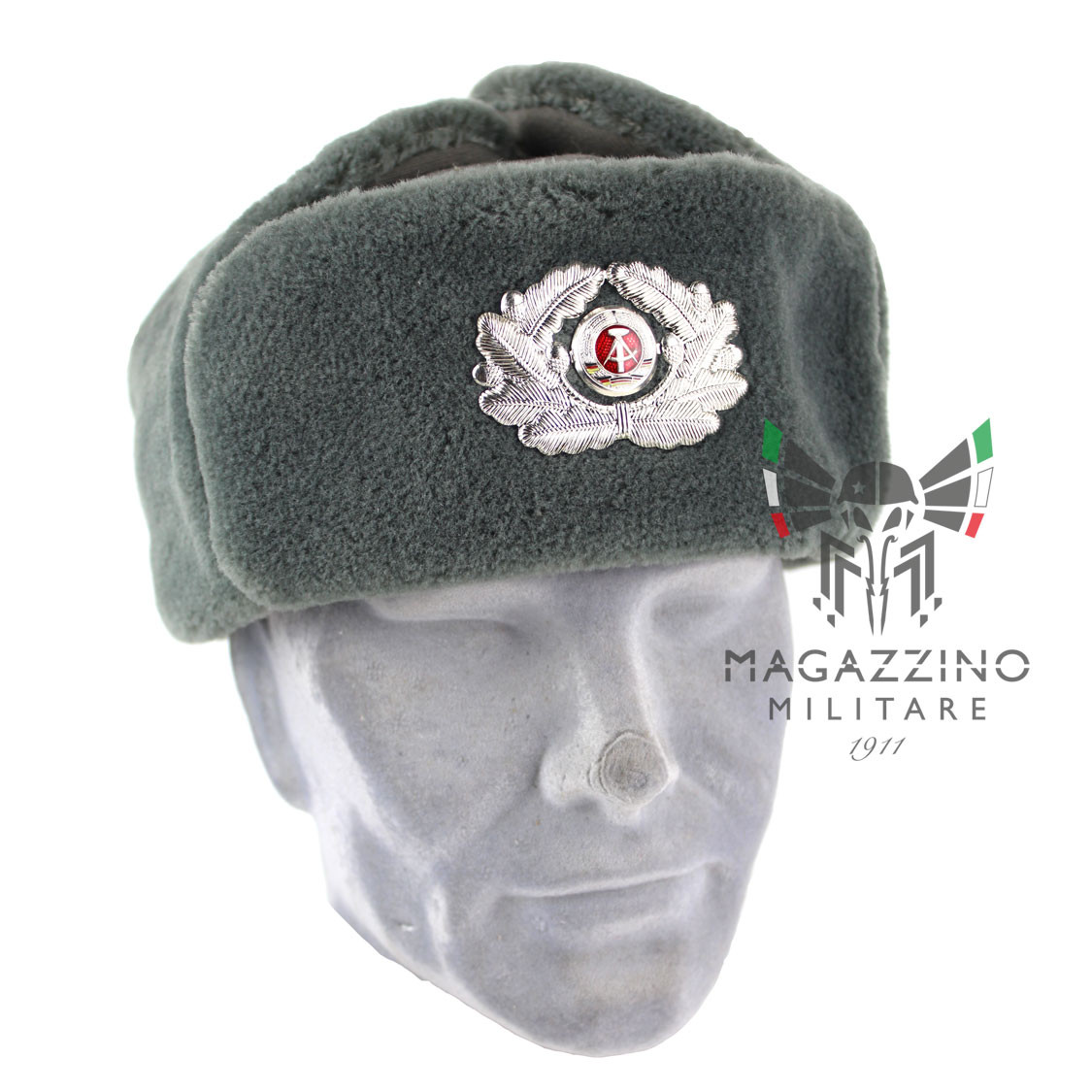 Frieze metal Cap or original DDR NVA ushanka with attachments