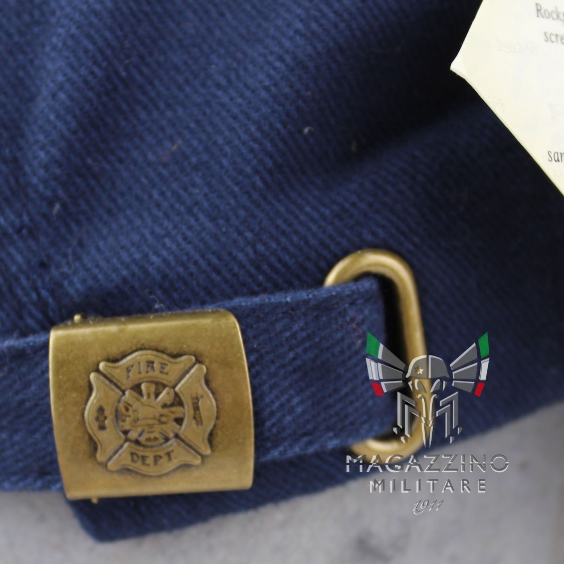 Fire Department Hat Original USA Blue Cotton Embroidered