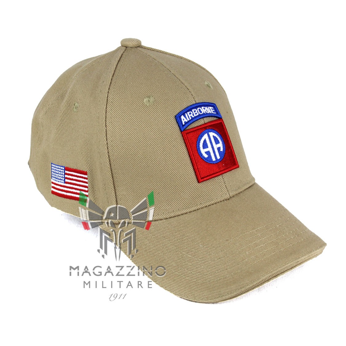 Cappello Baseball 82nd Divisione Airborne Paracadutisti USA Coyote Tan