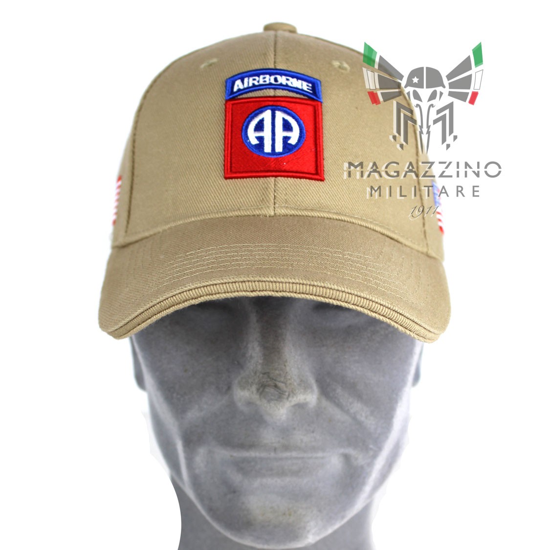 Cappello Baseball 82nd Divisione Airborne Paracadutisti USA Coyote Tan