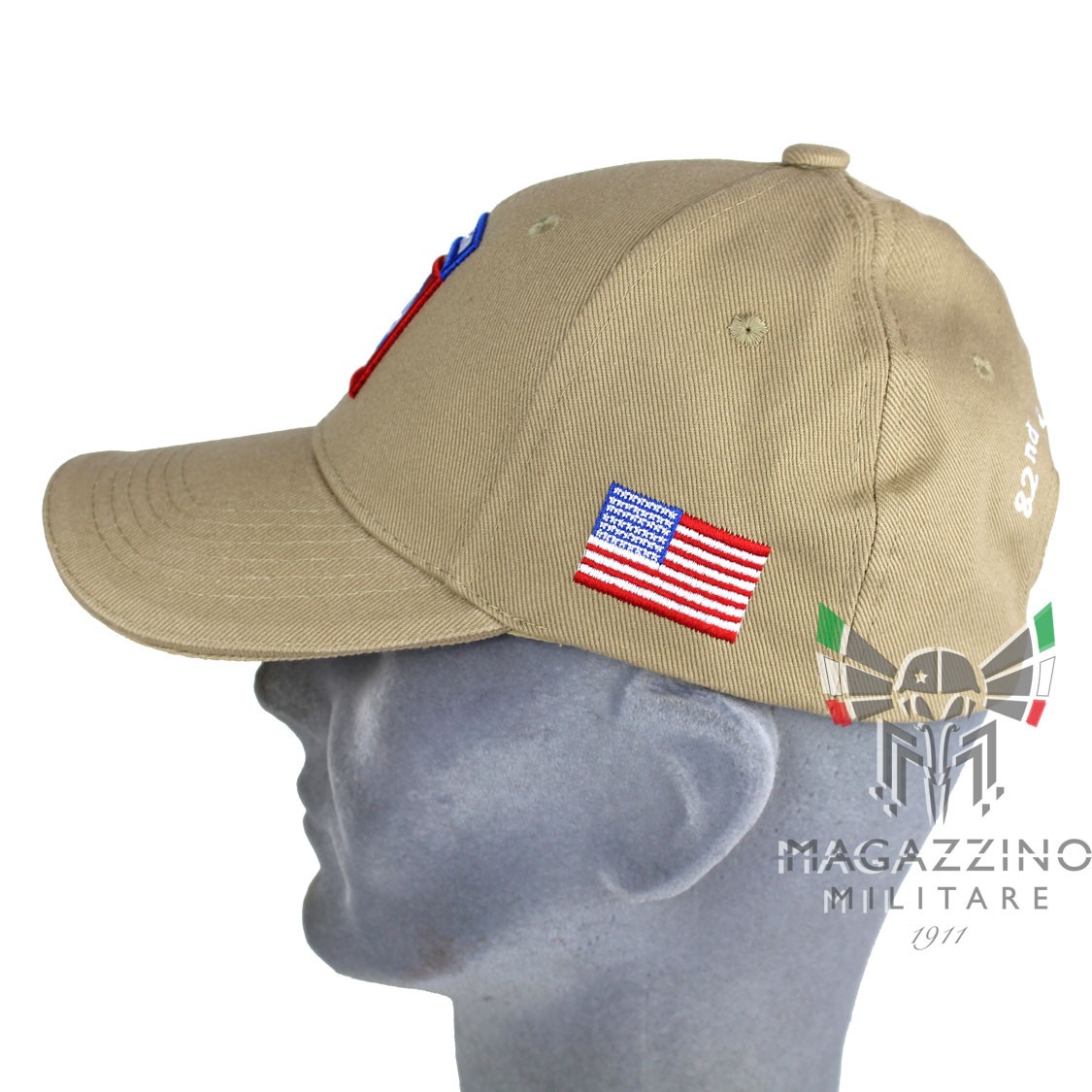 Cappello Baseball 82nd Divisione Airborne Paracadutisti USA Coyote Tan