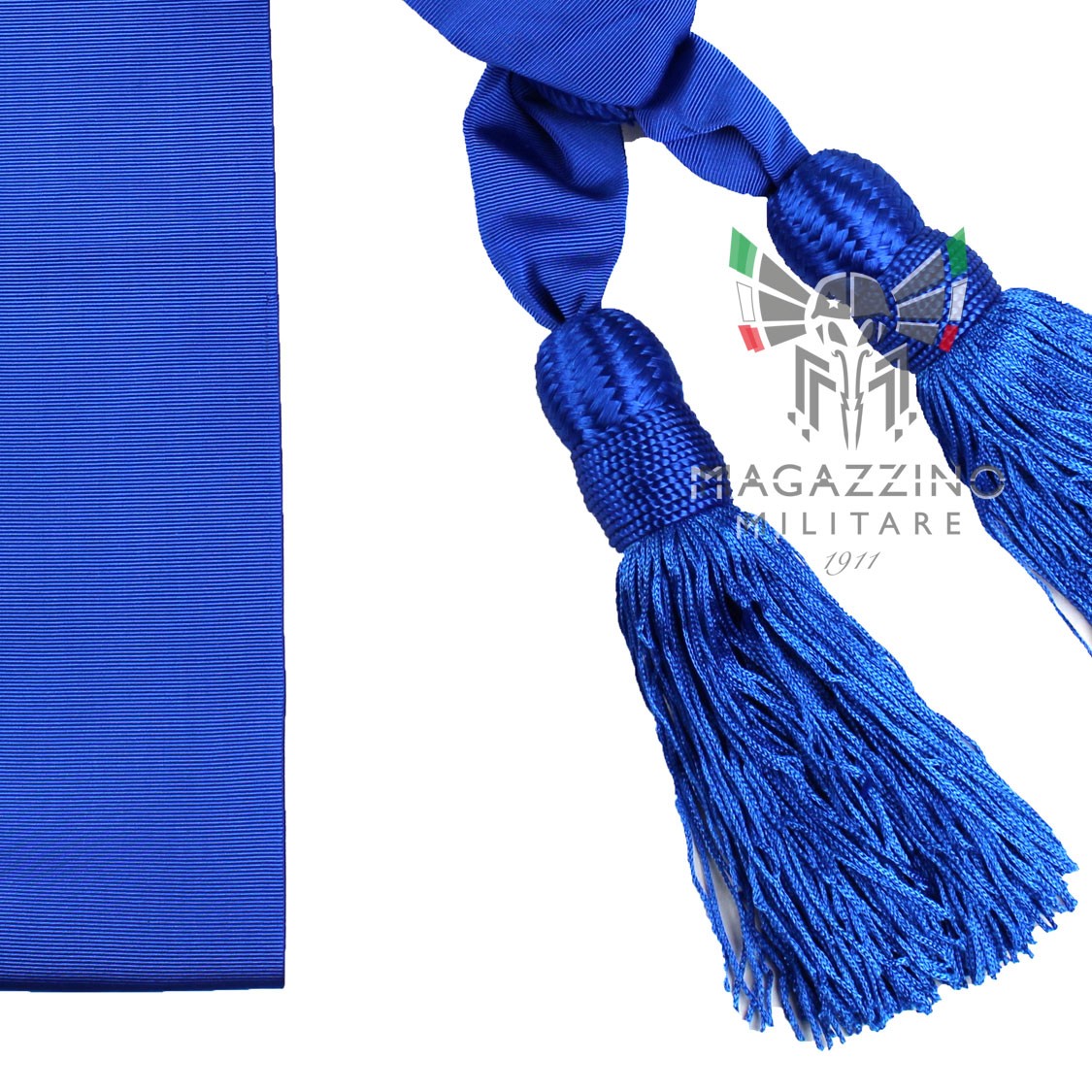 Fascia Sciarpa Azzurra Ufficiali Cerimonia Militare Pom Pom Esercito ...