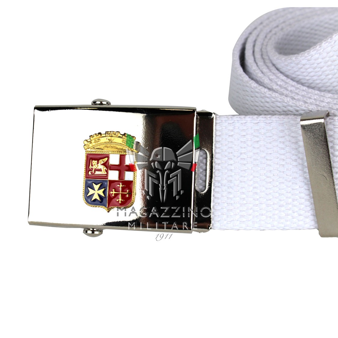 Cintura Canapa Marina Militare Bianca con Stemma Repubbliche Lunghezza ...