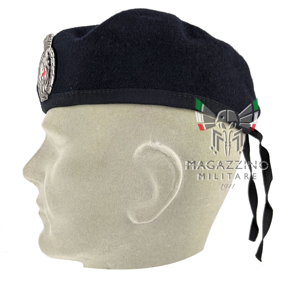 Basco Blu con Fregio in Metallo per Infermiere Volontario della Croce ...