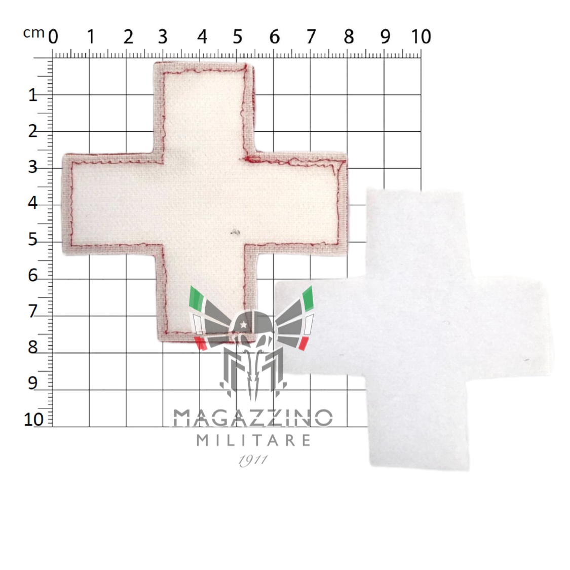 Red Cross Shaped Embroidery with Velcro 8x8cm (210)