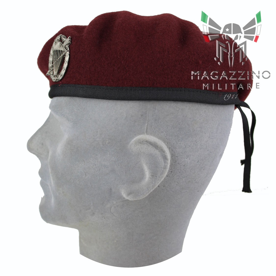 BASCO Militare 185° PARACADUTISTI ORIGINALE FOLGORE Esercito CON FREGIO