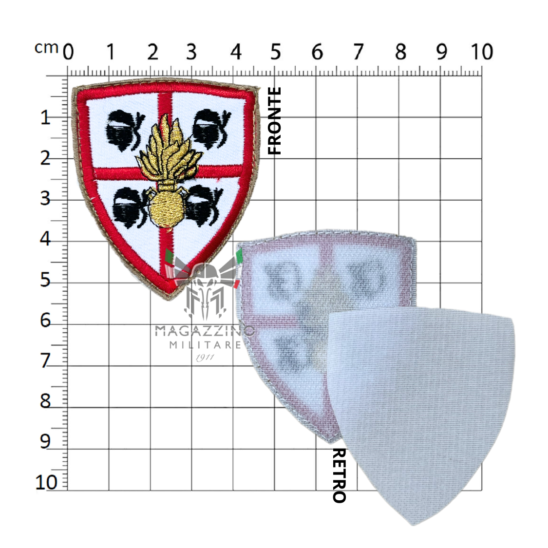 Granatieri Sardegna Shoulder Patch – Velcro Embroidered Badge