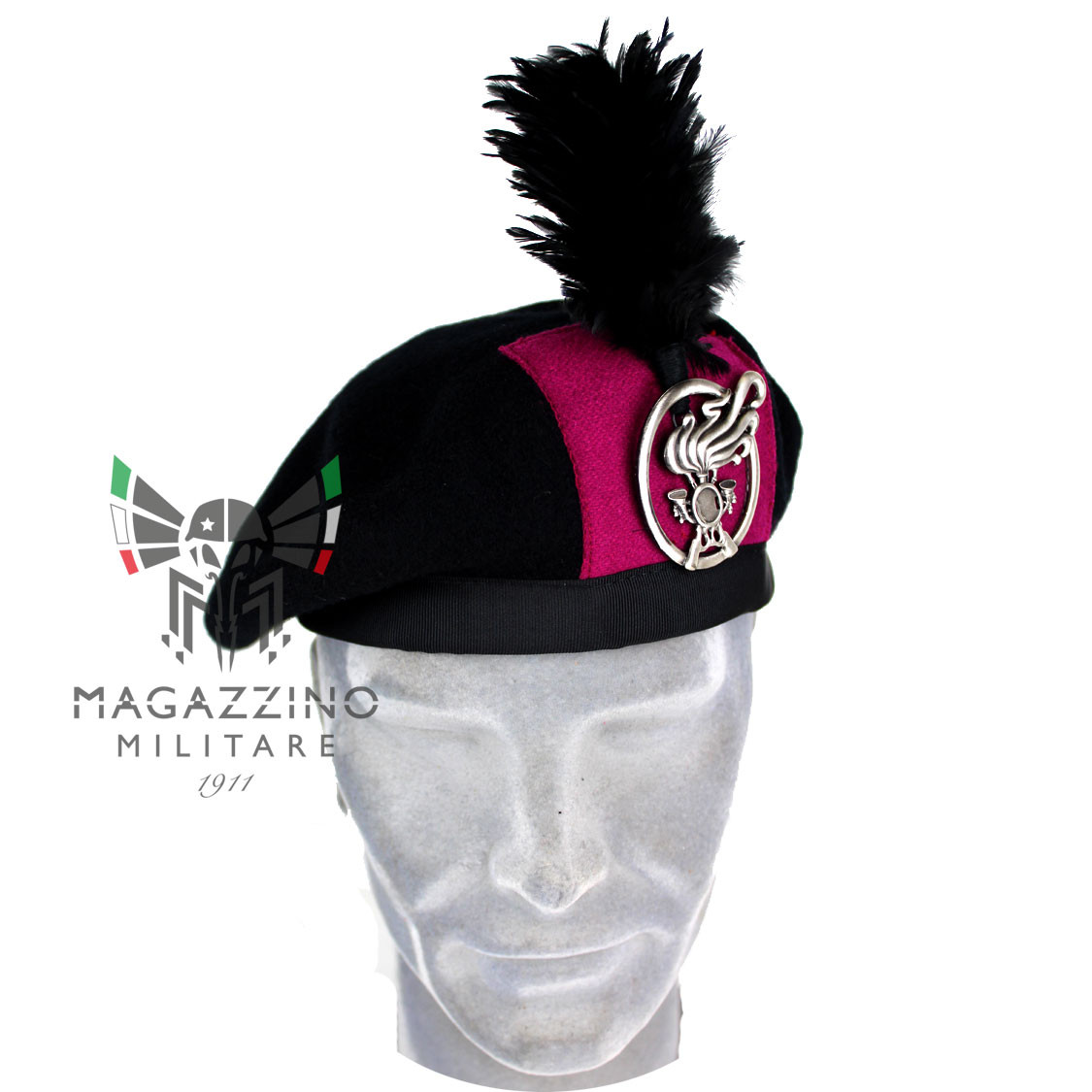 Beret wool Bersaglieri Italian Army complete NEW